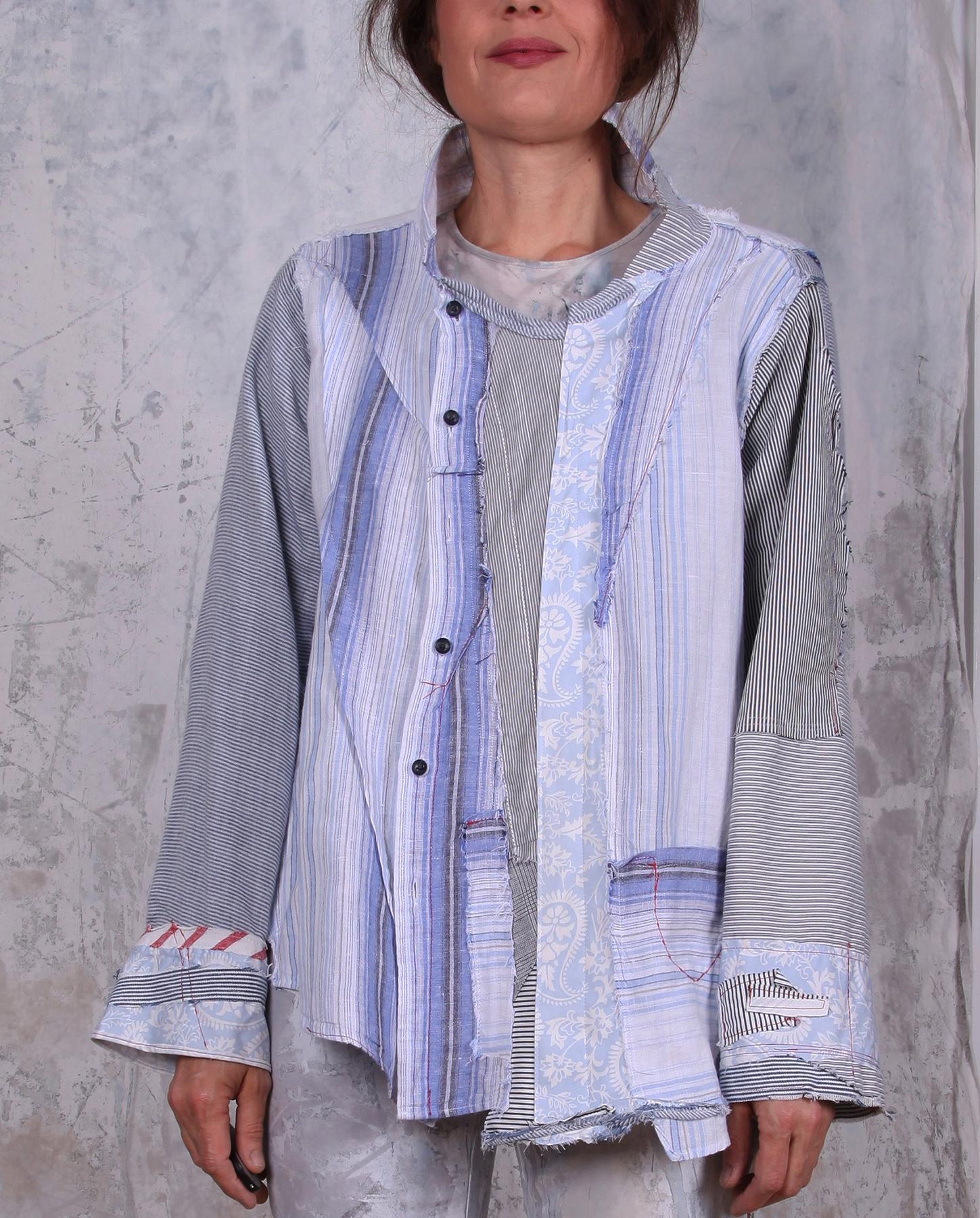 Art-to-Wear by Tatiana Palnitska - striped patchwork mixed fabric ...