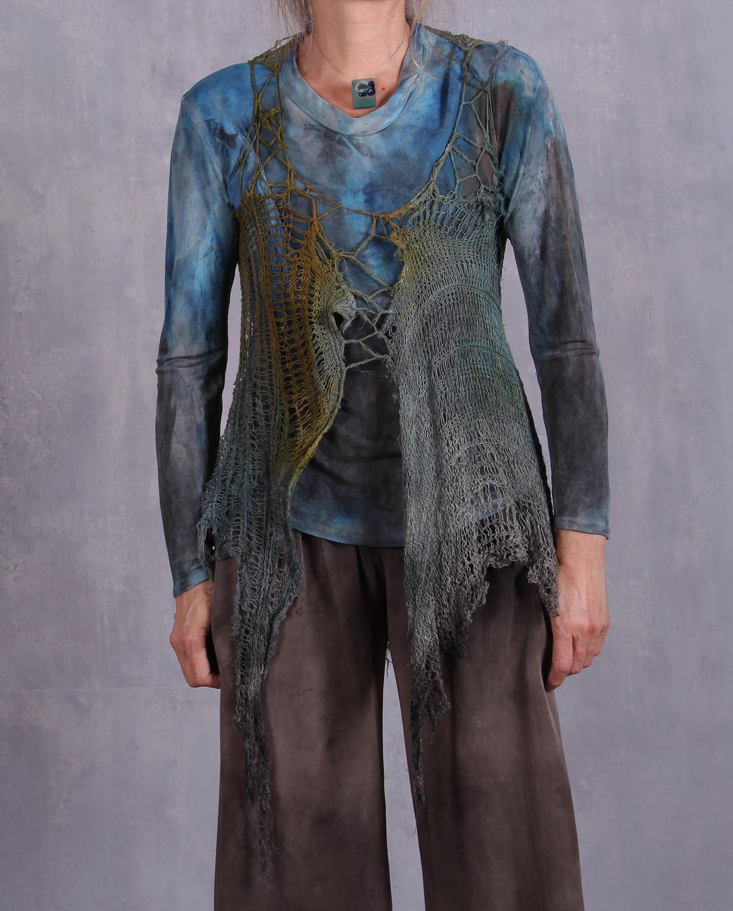 Art-to-Wear by Tatiana Palnitska - 'a web to drape' hand-knitted ...