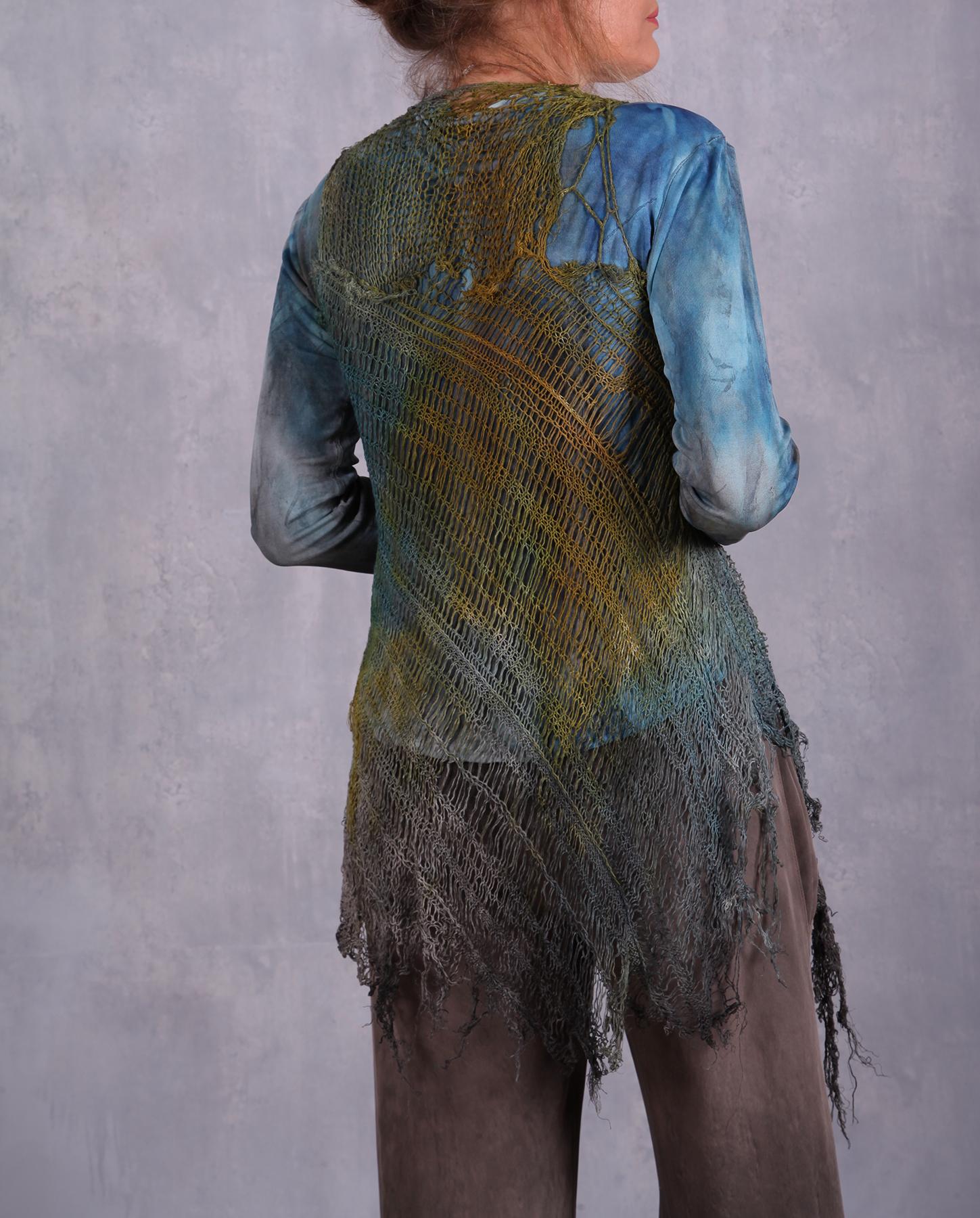 Art-to-Wear by Tatiana Palnitska - 'a web to drape' hand-knitted ...
