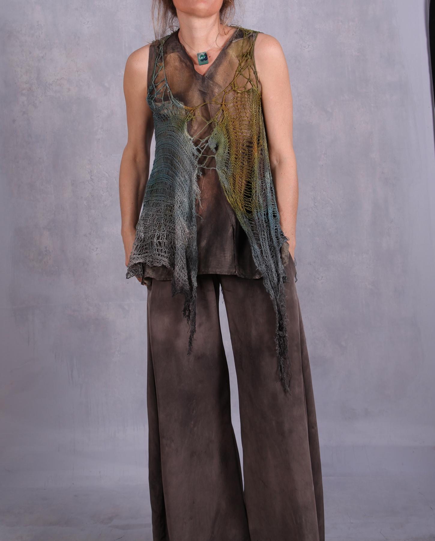 Art-to-Wear by Tatiana Palnitska - 'a web to drape' hand-knitted ...