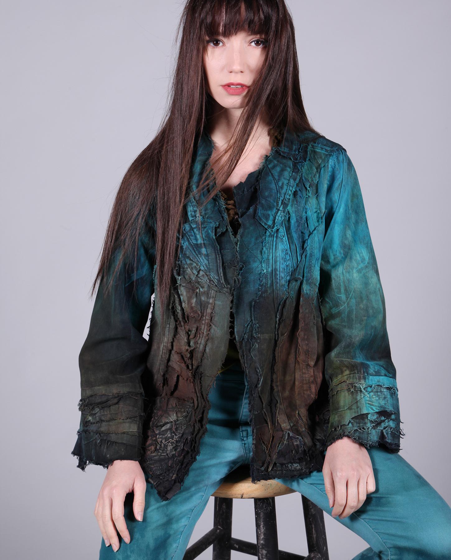 Art-to-Wear by Tatiana Palnitska - distressed highly detailed teal/rust ...