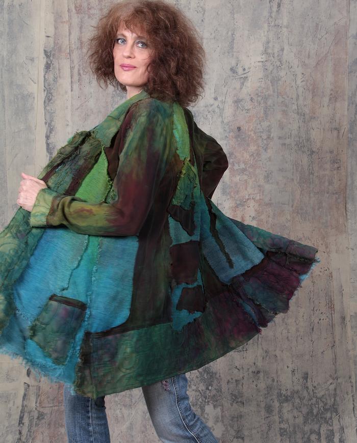 Art-to-Wear by Tatiana Palnitska - 'natural zen' colorful patchwork art ...