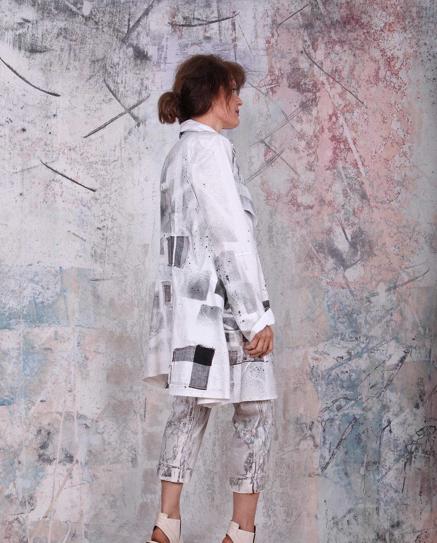 Art-to-Wear by Tatiana Palnitska - black and white graphic jacket