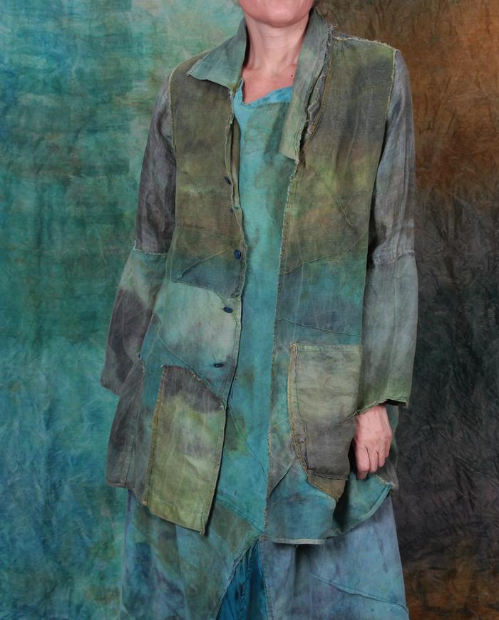 Art-to-Wear by Tatiana Palnitska - distressed 'veined leaves' Belgian ...