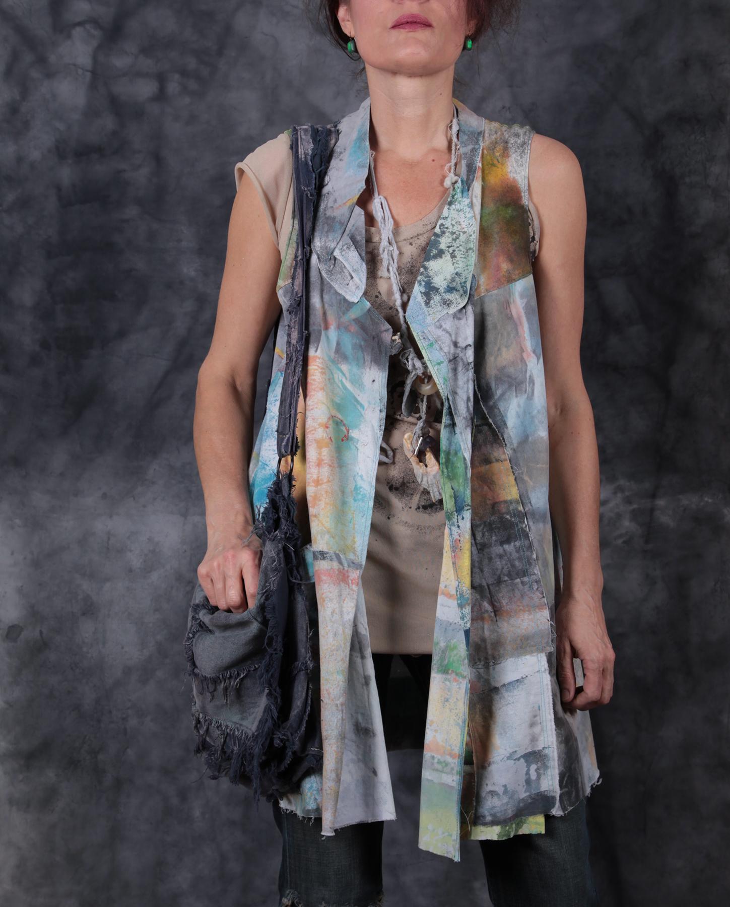Art-to-Wear by Tatiana Palnitska - dreamy pastels patchwork vest