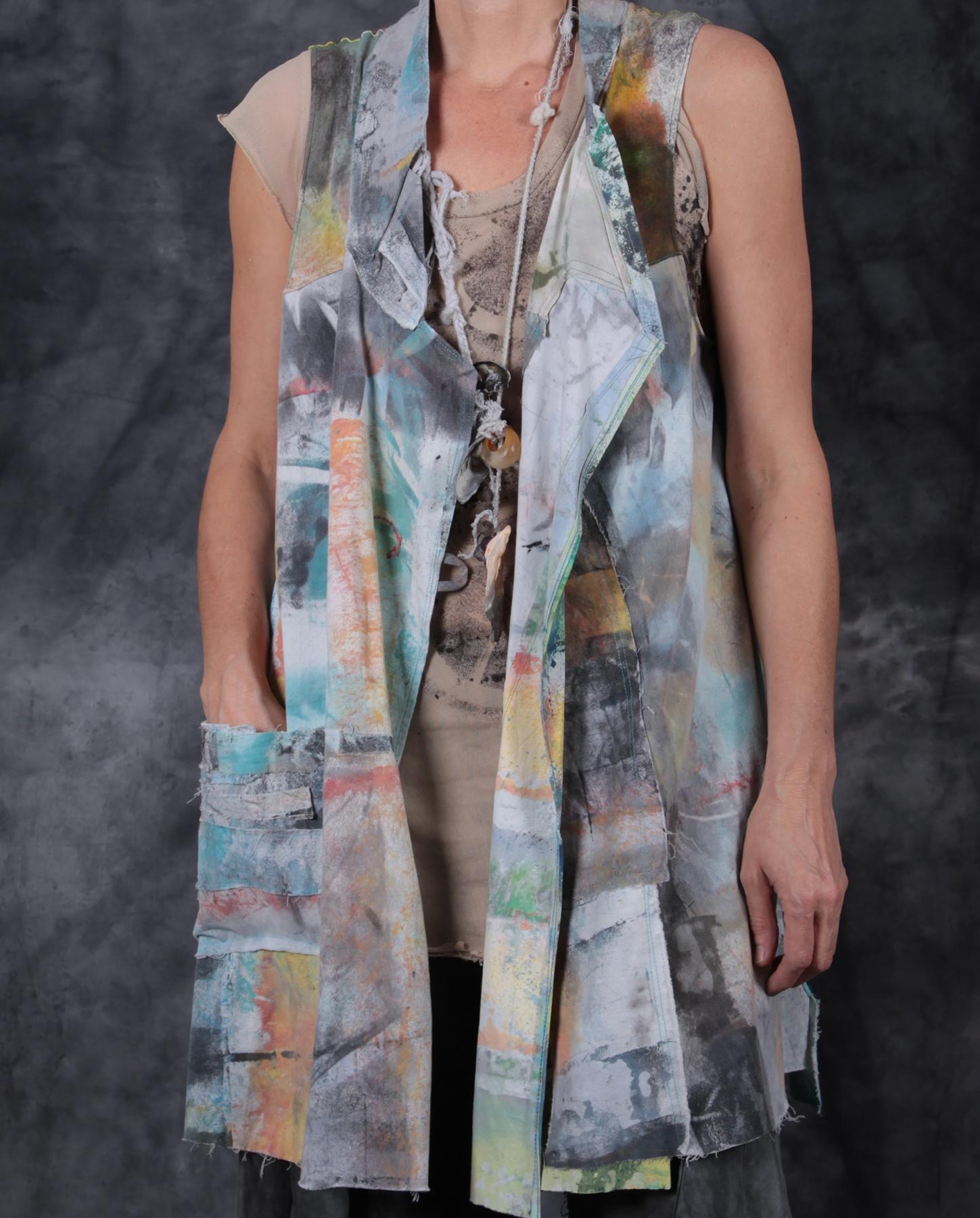 Art-to-Wear by Tatiana Palnitska - dreamy pastels patchwork vest