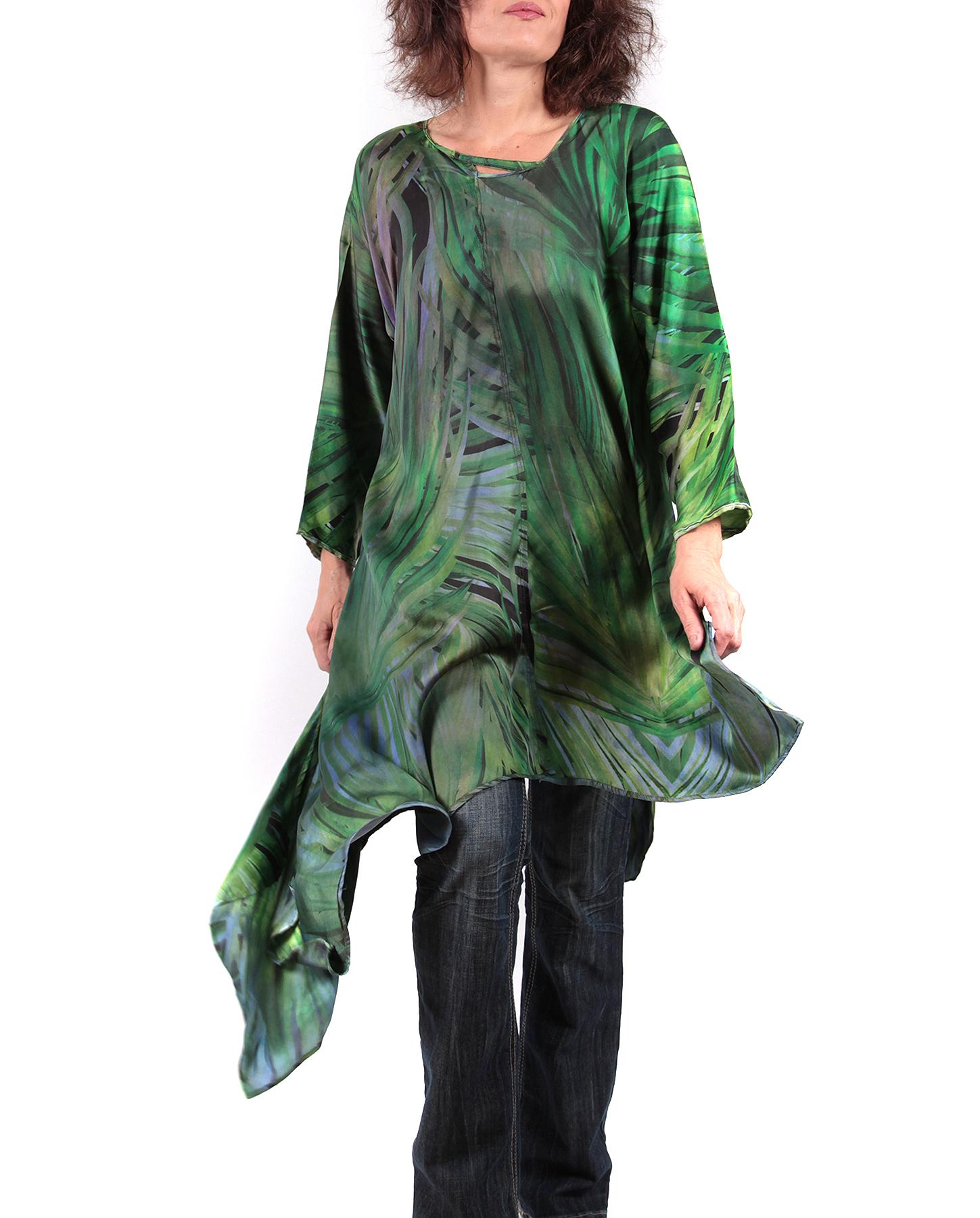 Art-to-Wear by Tatiana Palnitska - green-to-purple reversible loose ...