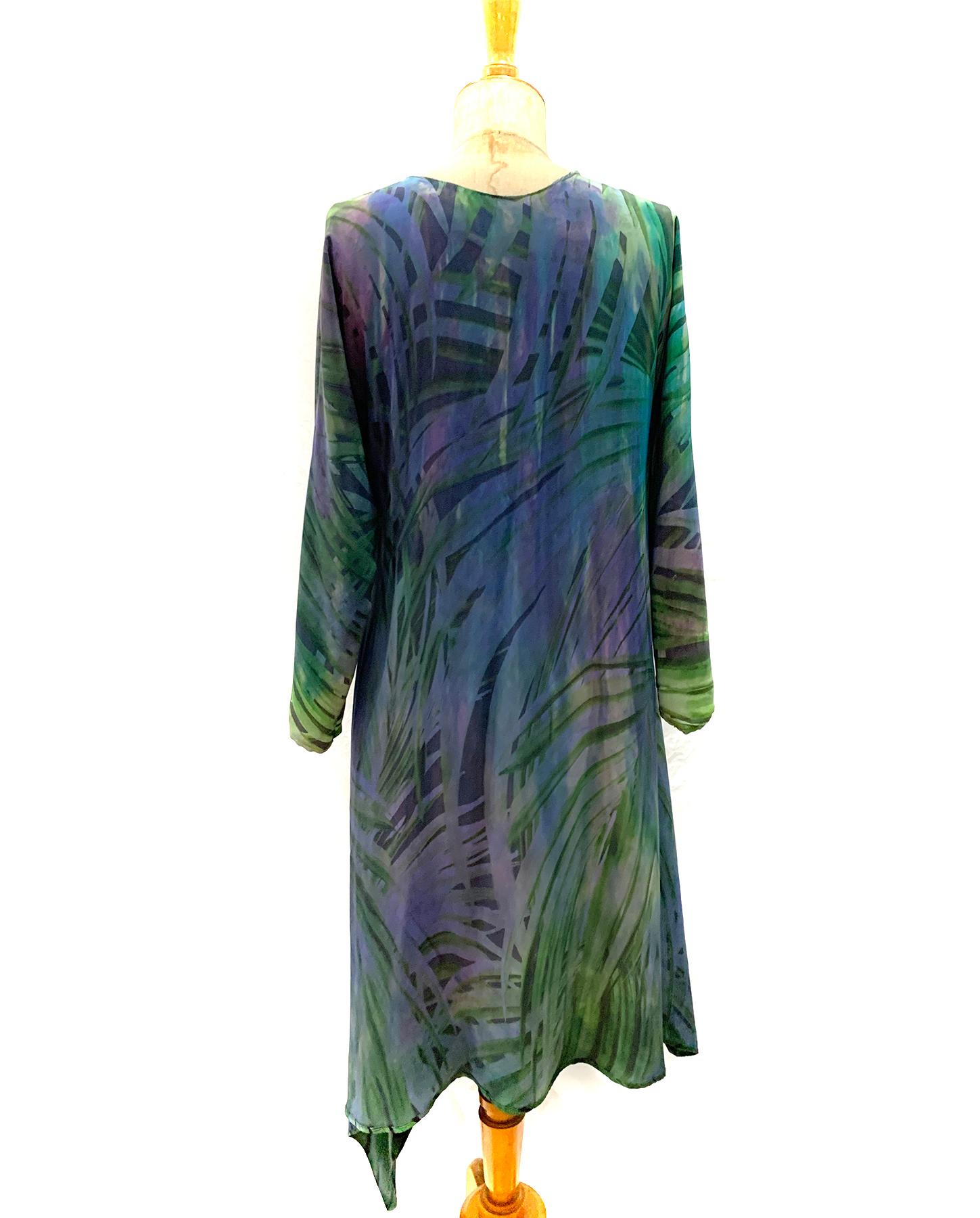 Art-to-Wear by Tatiana Palnitska - green-to-purple reversible loose ...