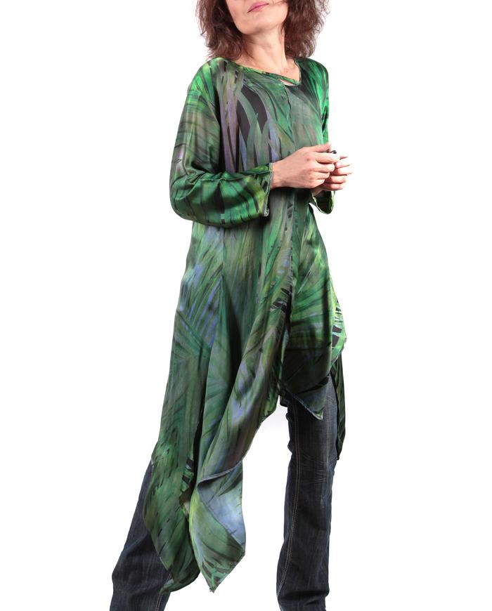 Art-to-Wear by Tatiana Palnitska - green-to-purple reversible loose ...